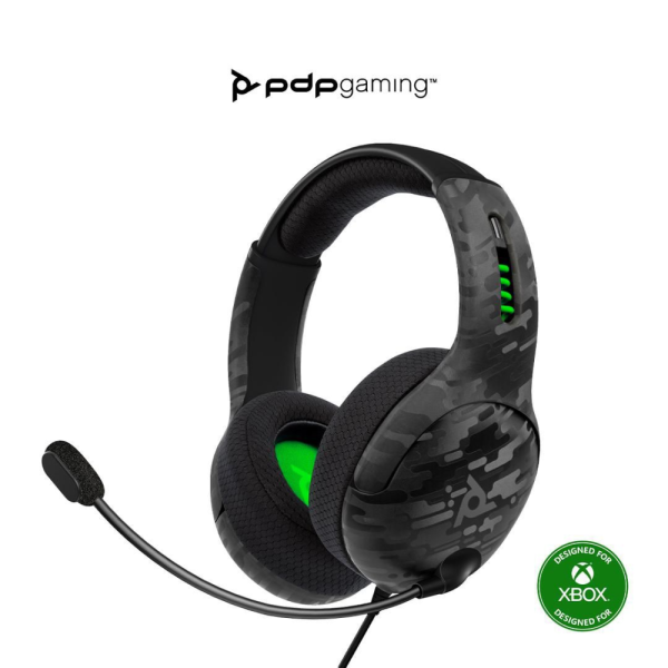 PDP – Gaming LVL40 Wired Stereo Headset – Xbox One – Black Camo – Nitro ...